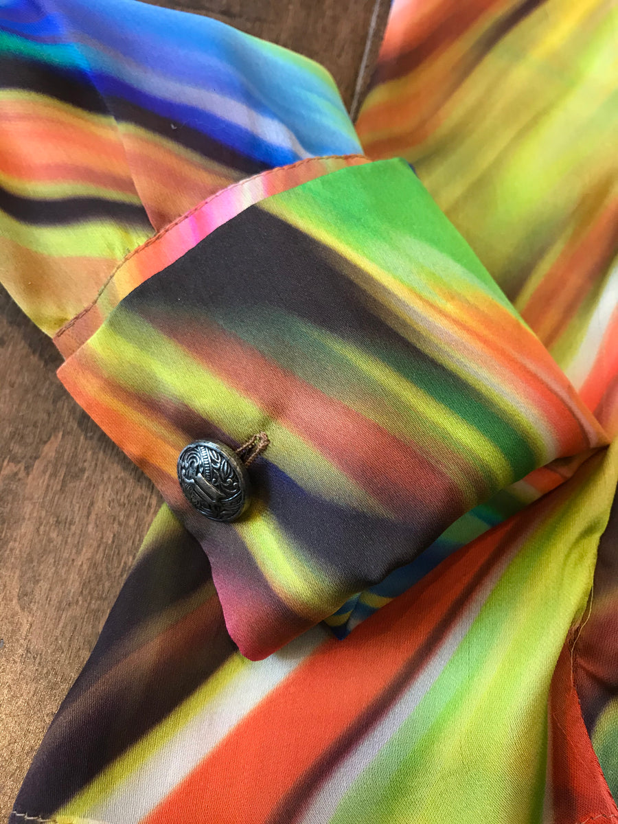 GIANNI VERSACE Colourful Silk Shirt – Susannah Designer Consignment