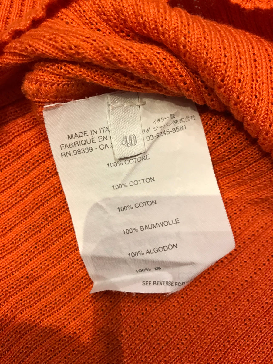 PRADA Ribbed Cotton Long Sleeve Top – Susannah Designer Consignment